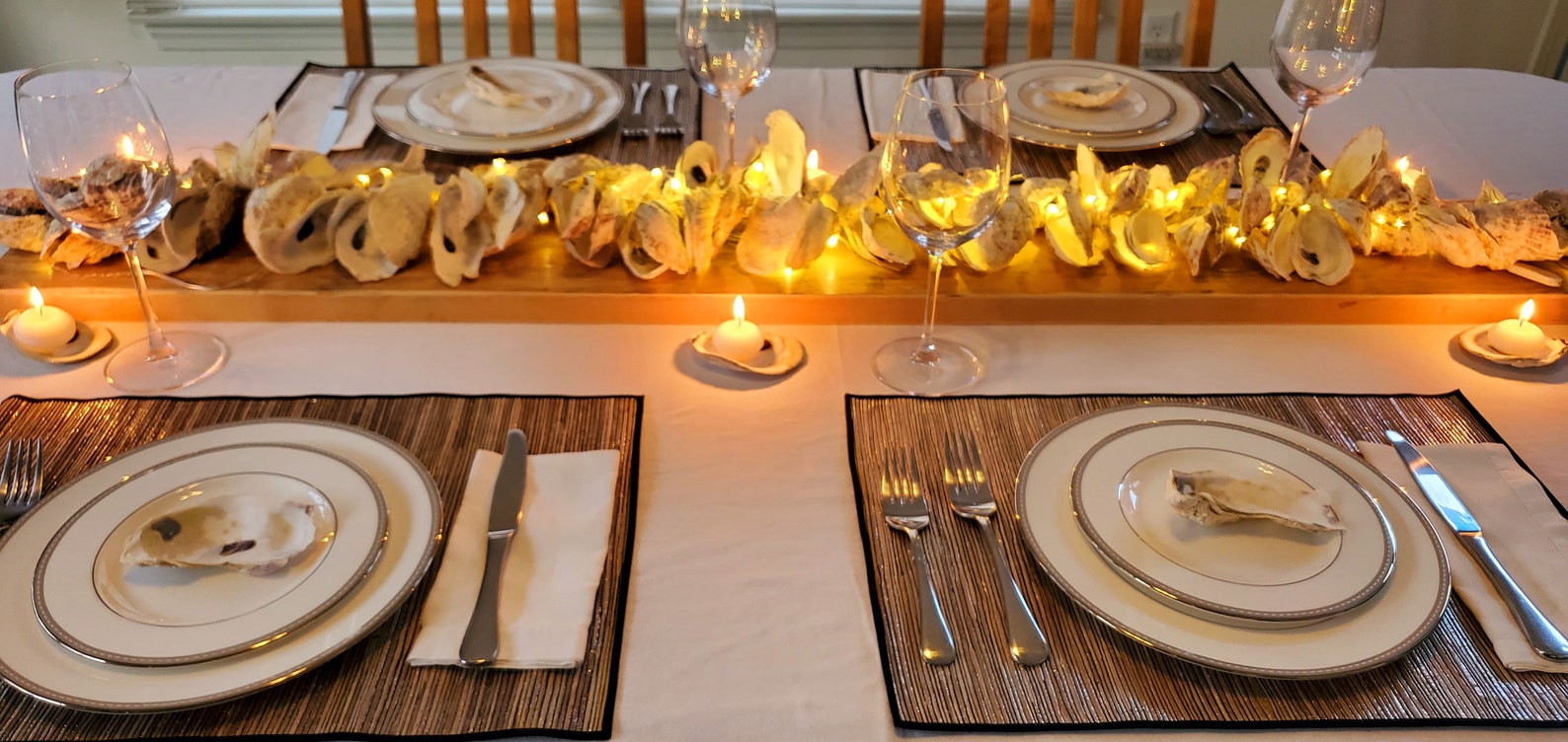 Oyster Shell Garland. Oyster Shell Table Runner. Wedding - Etsy