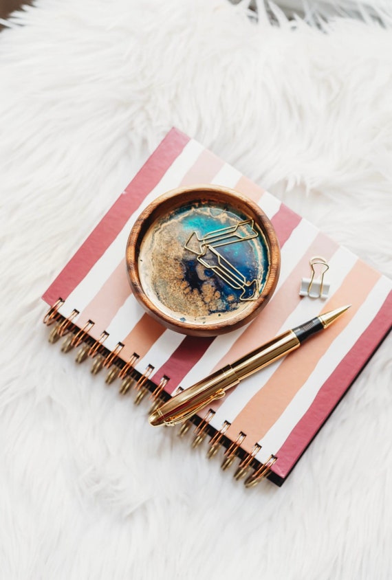 Round Trinket Dish One of a Kind Dish Resin Art Functional | Etsy
