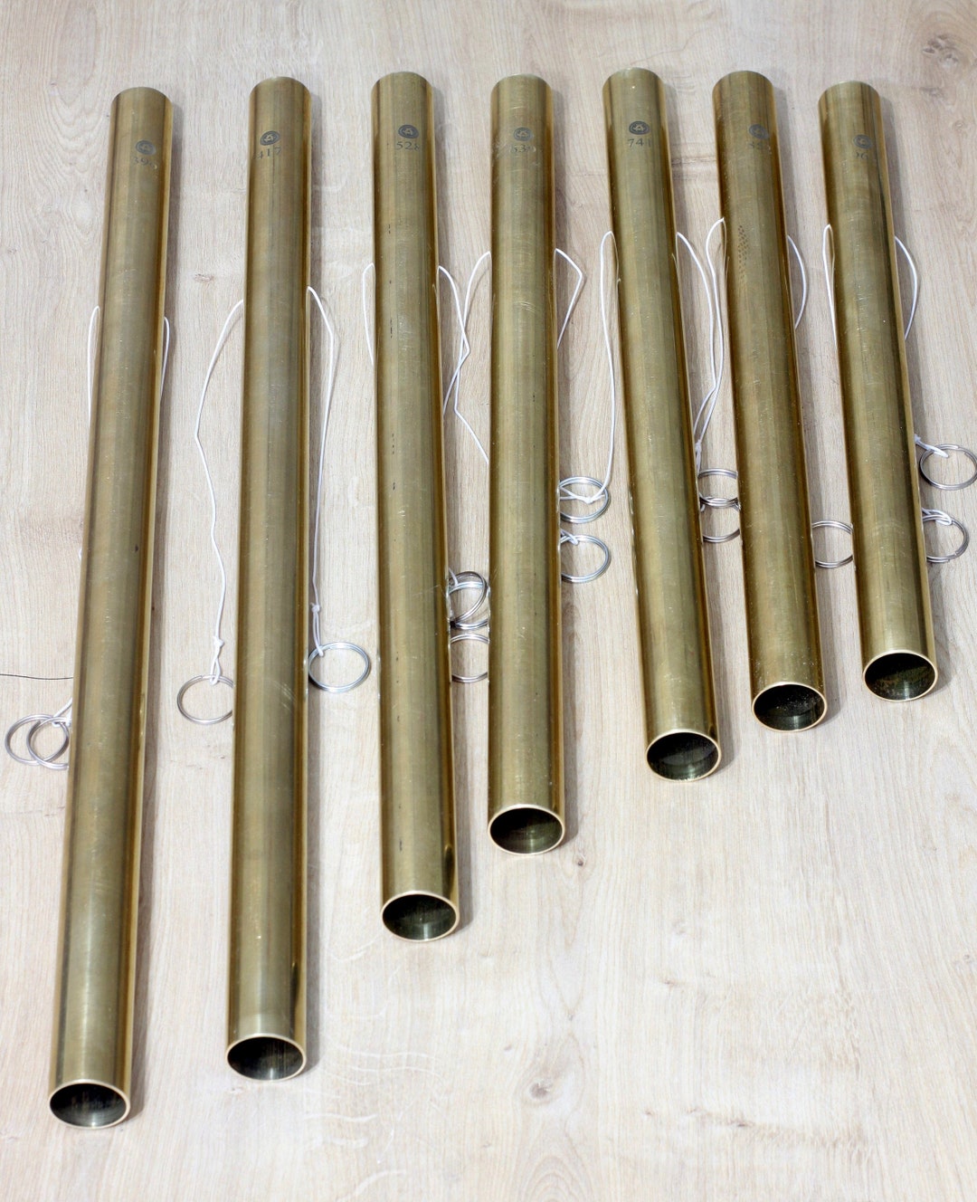 7 Brass Sound Pipes, Solfeggio, Tuned Tubes, Chakra Balance, Vibrations ...