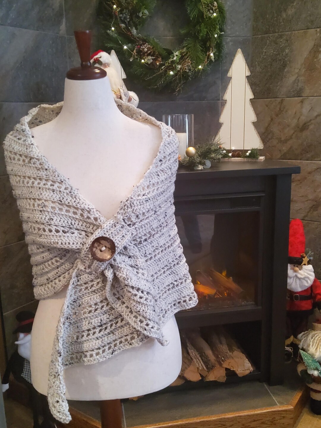 Handmade Crochet Shawl, Prayer Shawl, Hobo, Christmas Shawl - Etsy