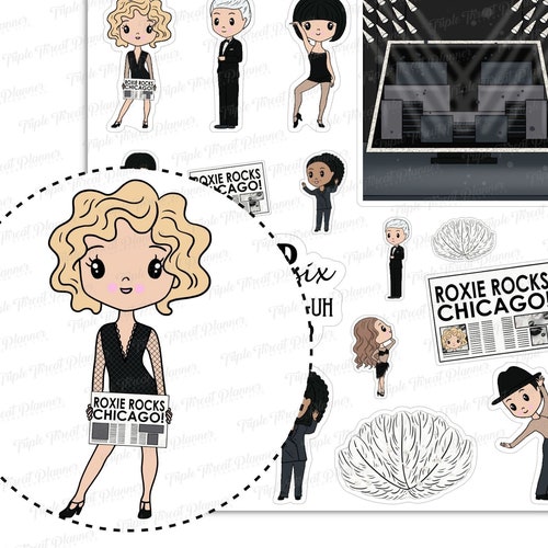 Broadway Musical Stickers Chicago the Musical Inspired Cute - Etsy