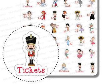 Nutcracker Ballet Stickers Countdown - Etsy