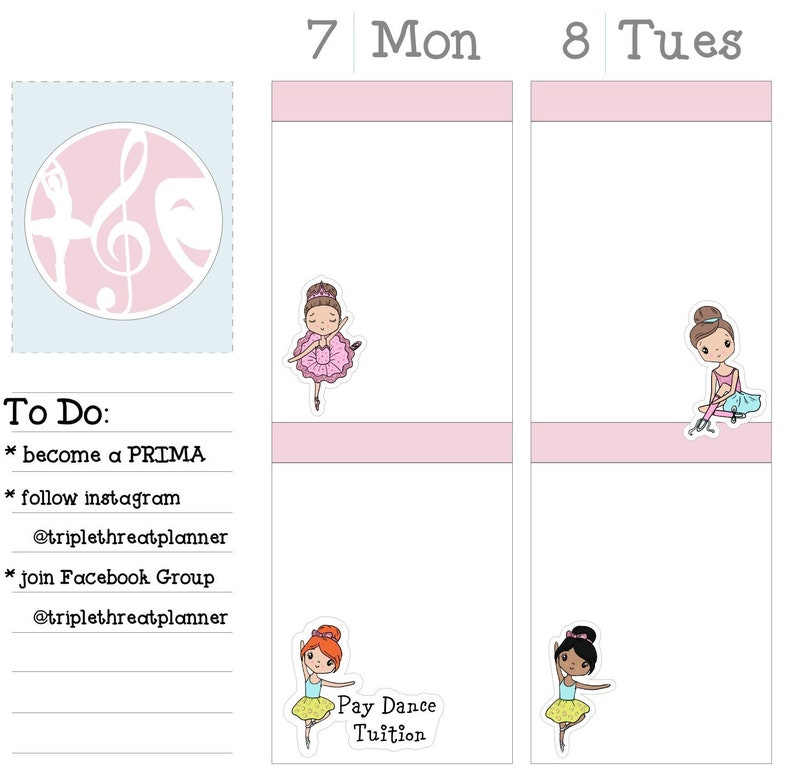 Dance Stickers Ballet in Pose - Etsy