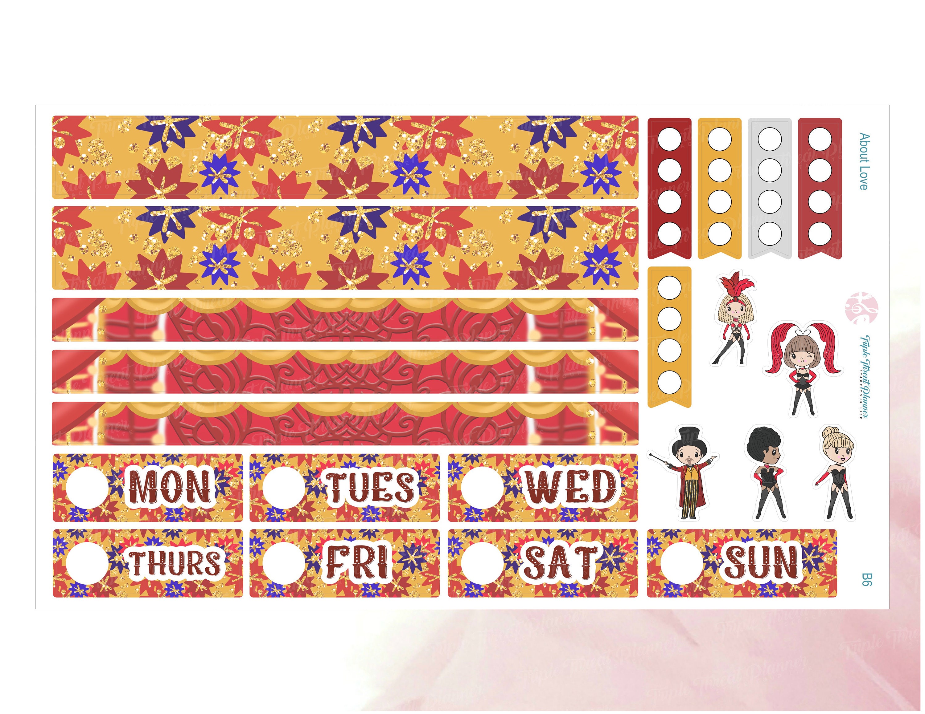 Craft Supplies & Tools Paper, Party & Kids Broadway Musical Stickers ...