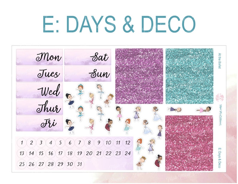 Dance Stickers at the Ballet Classical Weekly Planner Kit - Etsy