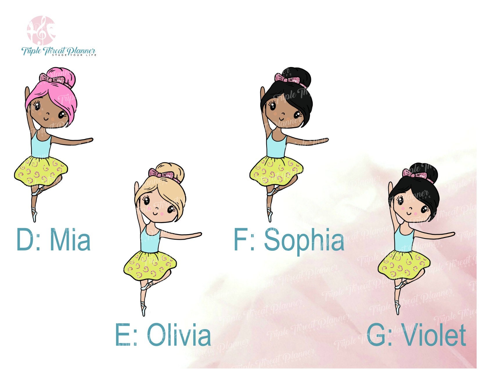 Dance Stickers Ballet in Pose - Etsy