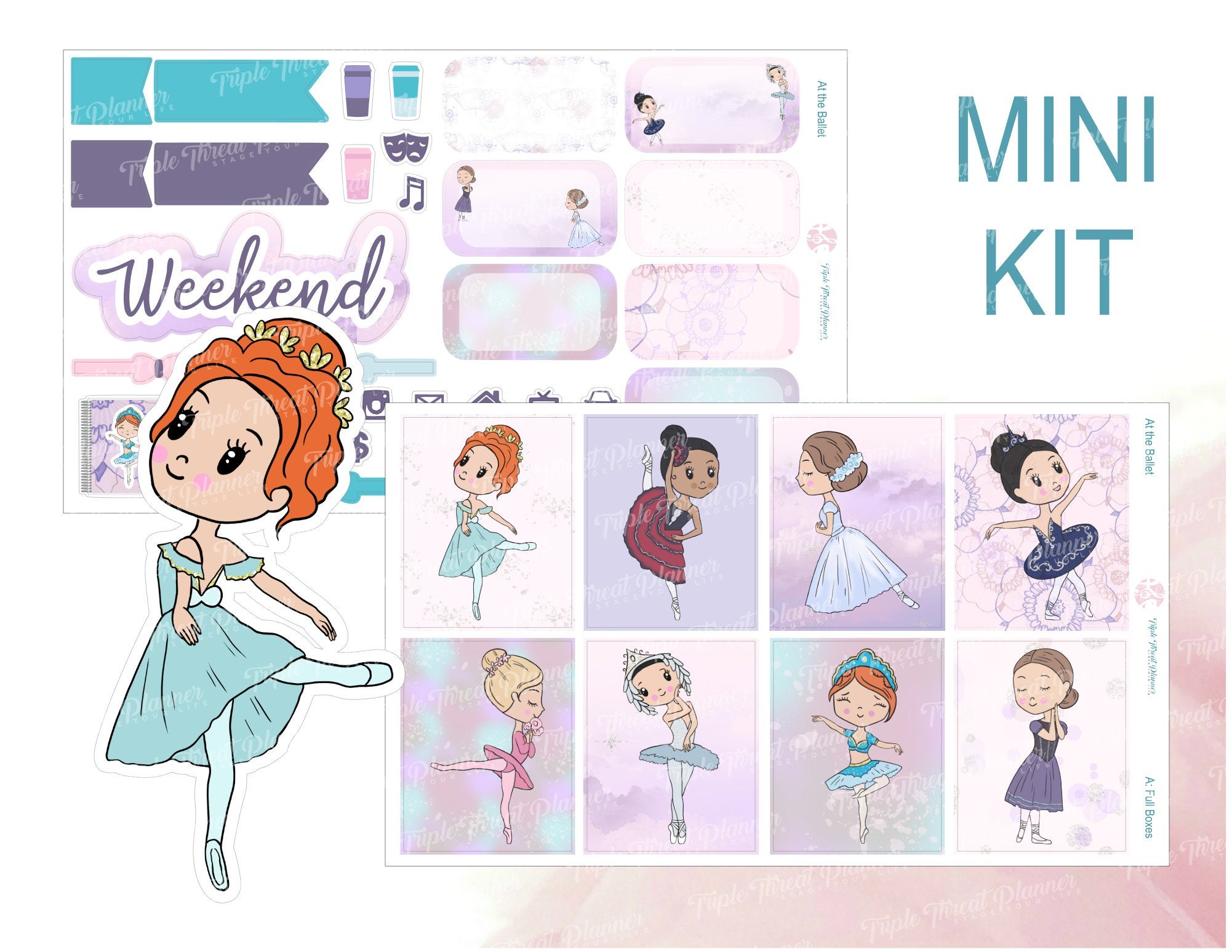 Dance Stickers at the Ballet Classical Weekly Planner Kit - Etsy
