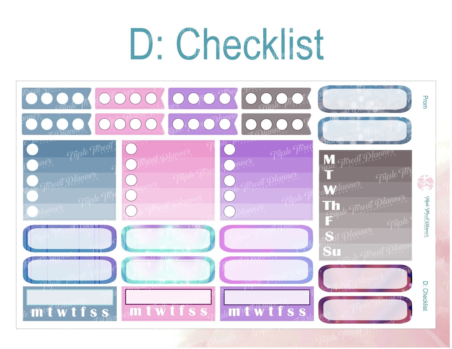 Broadway Musical Stickers the Prom Musical Inspired Weekly - Etsy