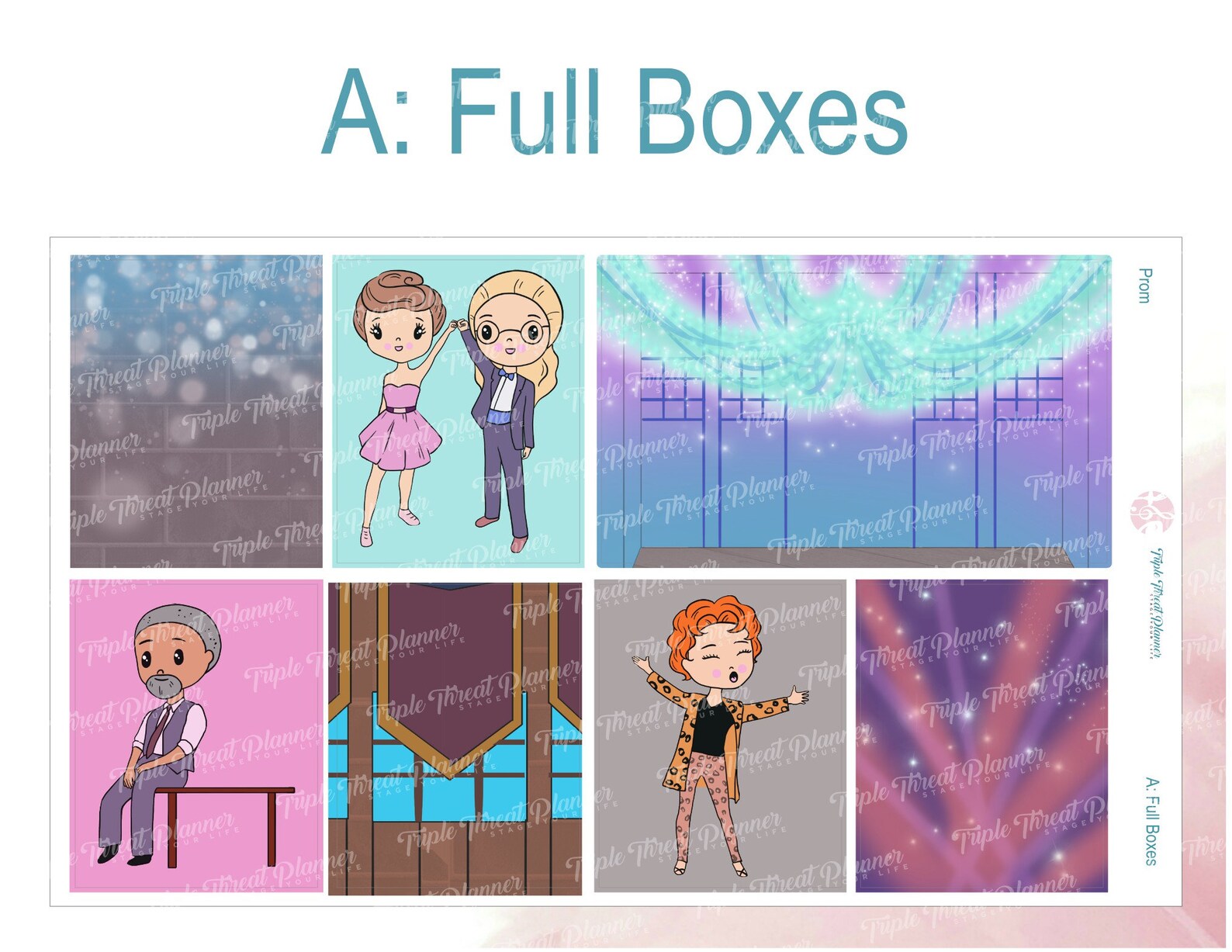 Broadway Musical Stickers the Prom Musical Inspired Weekly - Etsy