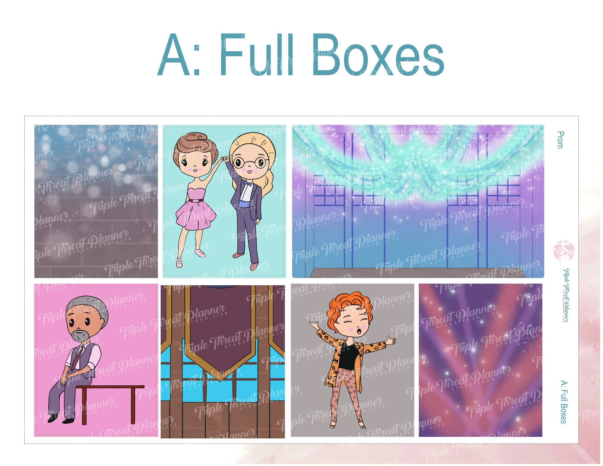 Broadway Musical Stickers the Prom Musical Inspired Weekly - Etsy