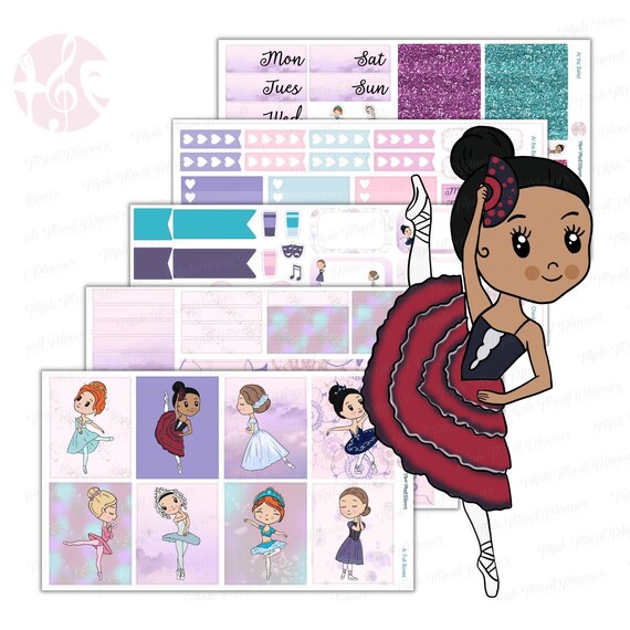 Dance Stickers at the Ballet Classical Weekly Planner Kit - Etsy
