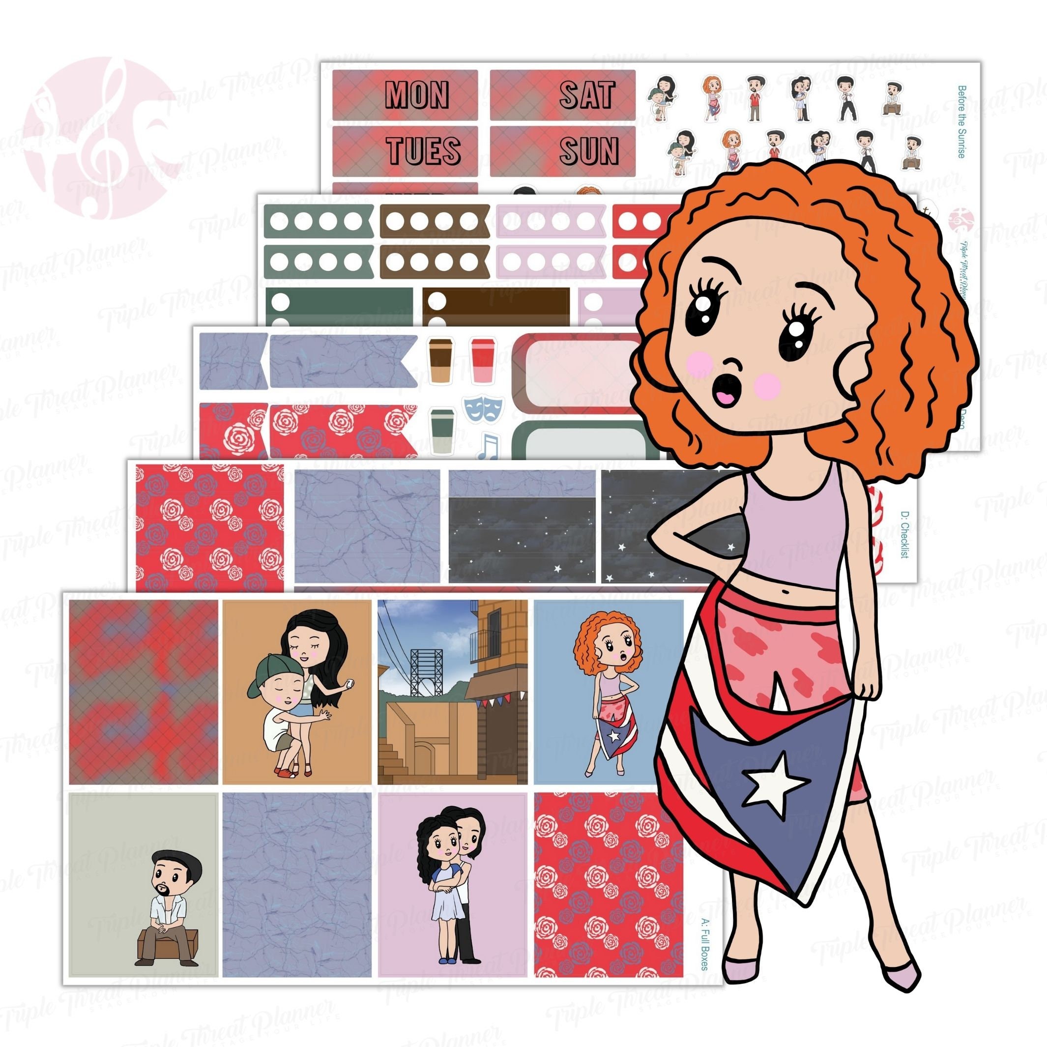 Craft Supplies & Tools Paper, Party & Kids Broadway Musical Stickers ...