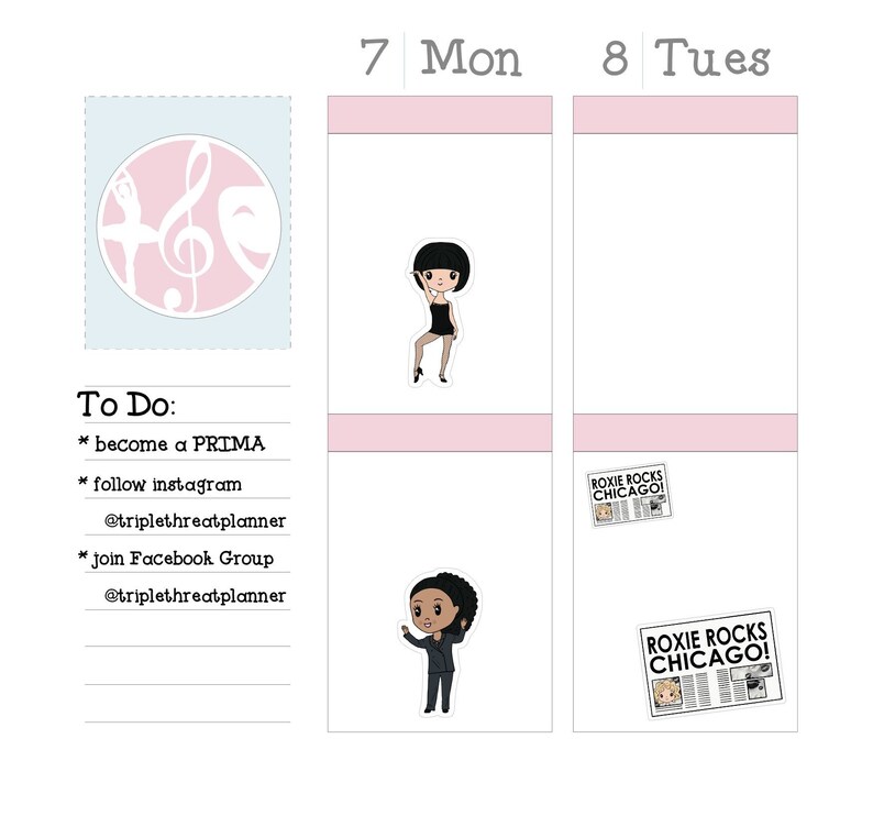 Broadway Musical Stickers Chicago the Musical Inspired Cute - Etsy