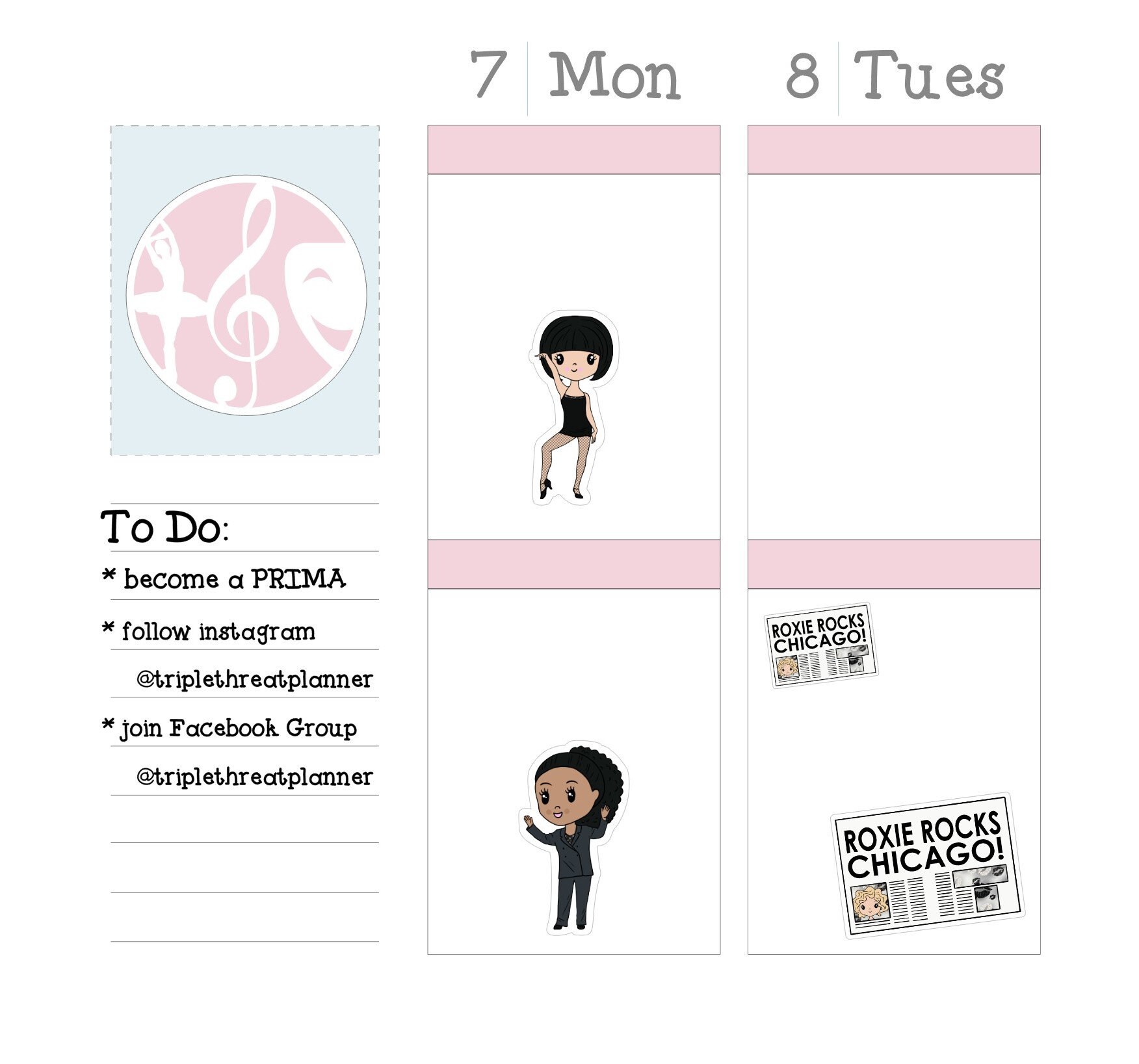 Broadway Musical Stickers Chicago the Musical Inspired Cute - Etsy