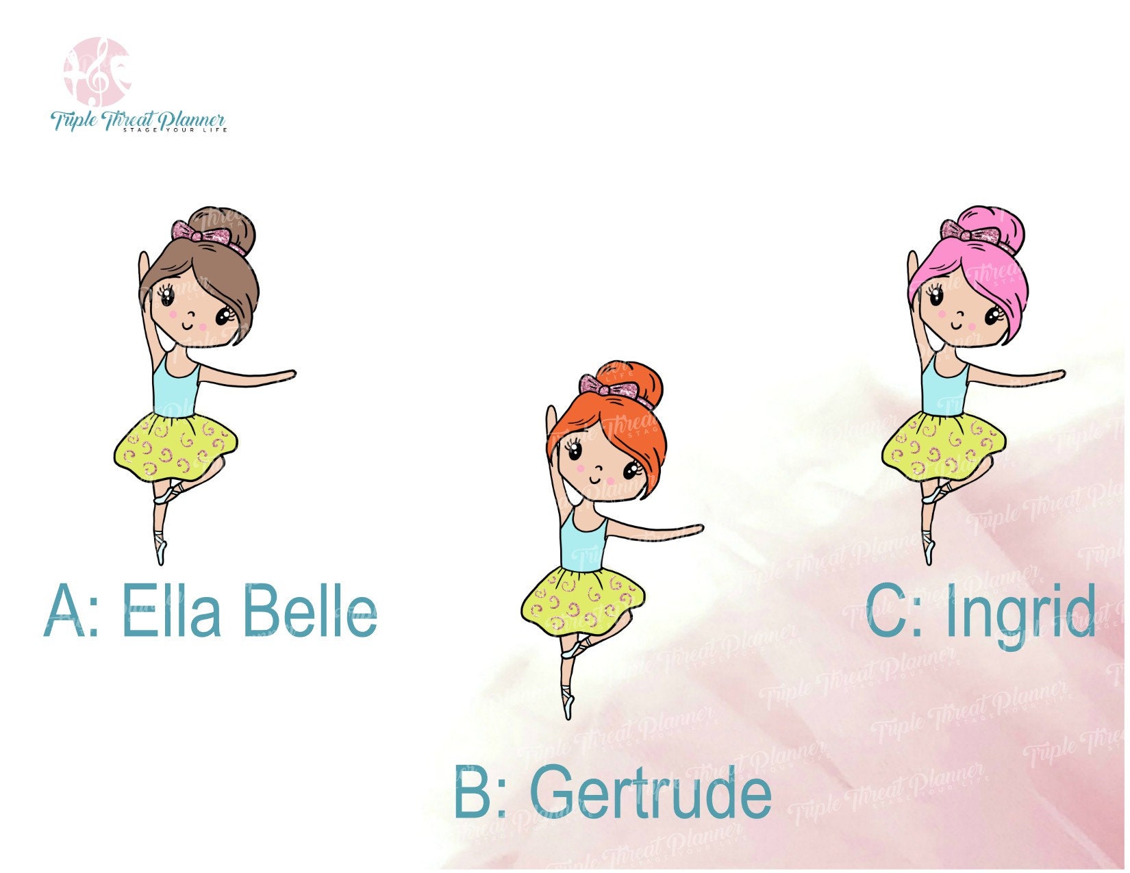 Dance Stickers Ballet in Pose - Etsy