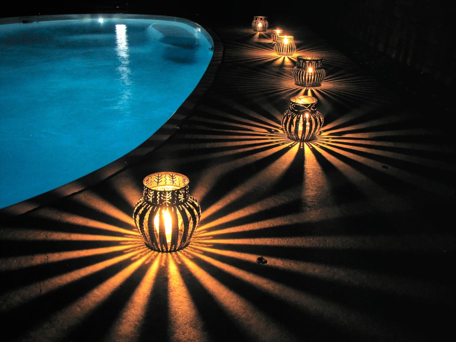 Luminary, Tea Light, Patio Light, Deck Light, Recycled, Dottie,garden ...