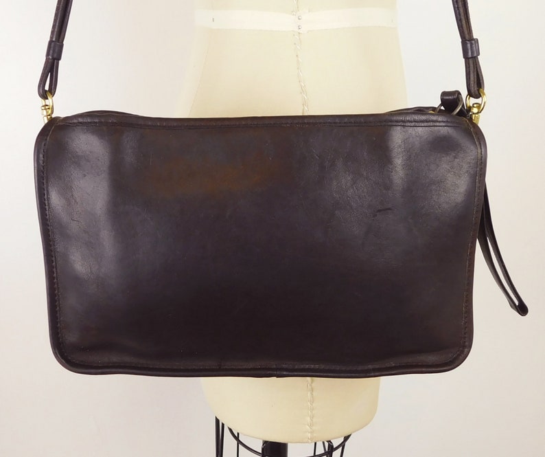 Vintage Coach Mahogany Leather basic Bag | Etsy