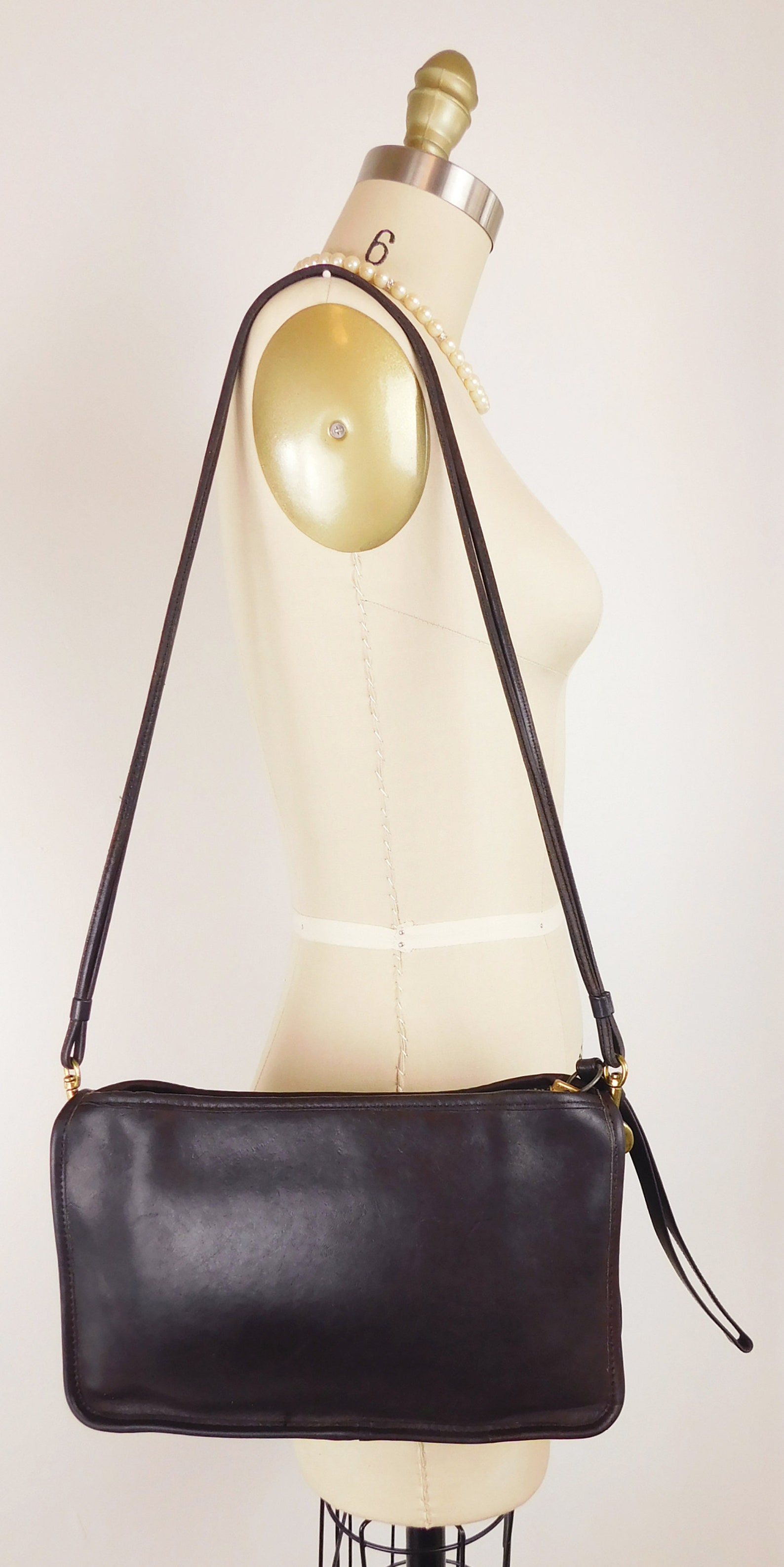 Vintage Coach Mahogany Leather basic Bag | Etsy