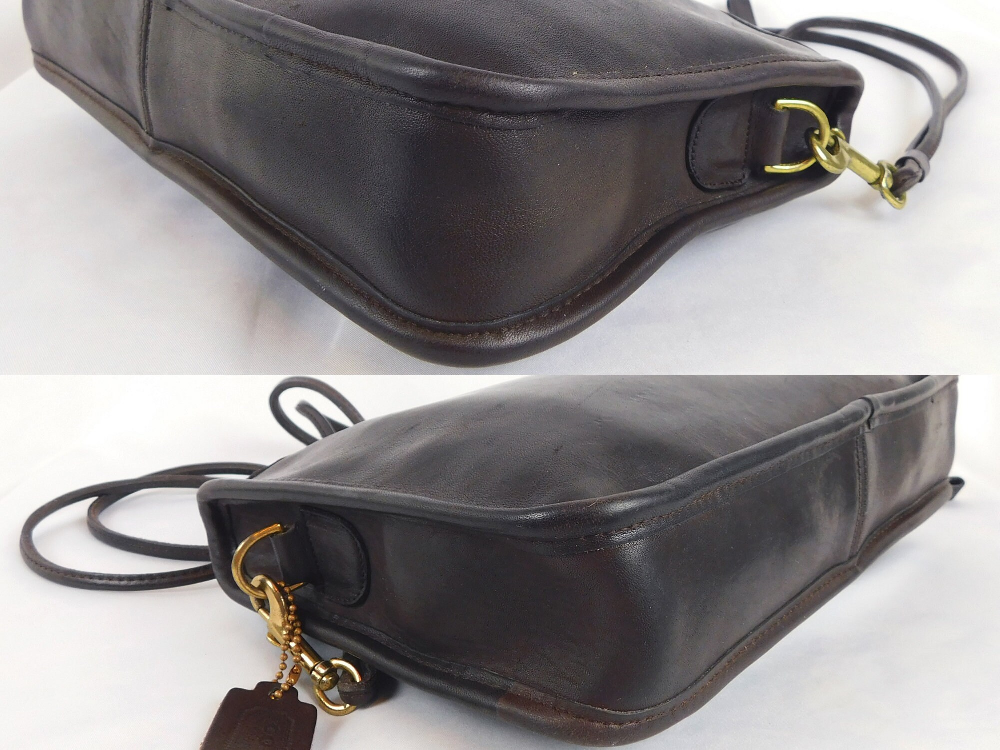 Vintage Coach Mahogany Leather basic Bag | Etsy