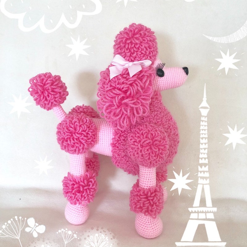 Stuffed Pink Poodle - Etsy