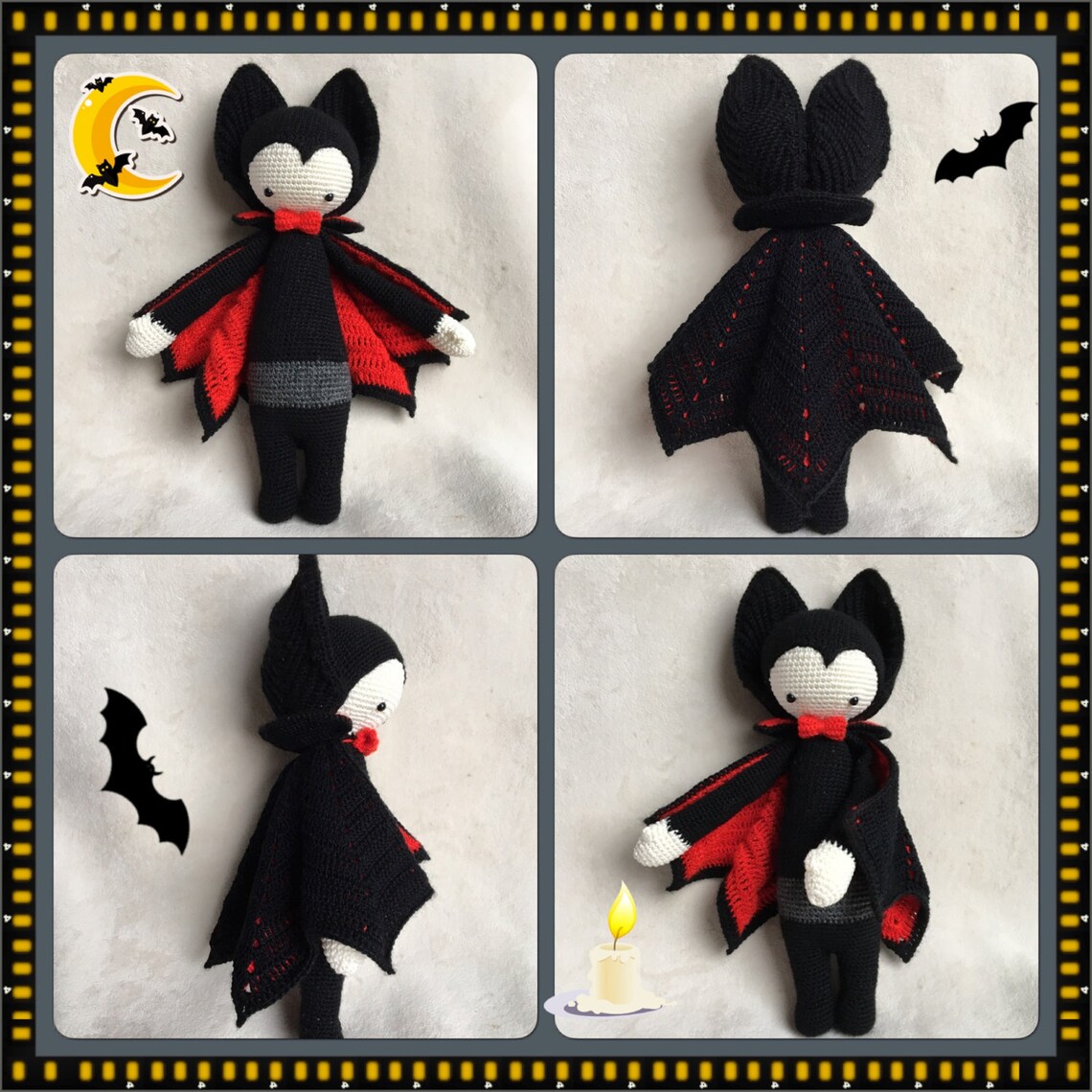 VAMPIRE BAT VLAD by Lalylala Pattern/ Amigurumi Doll/ Crochet Toy - Etsy