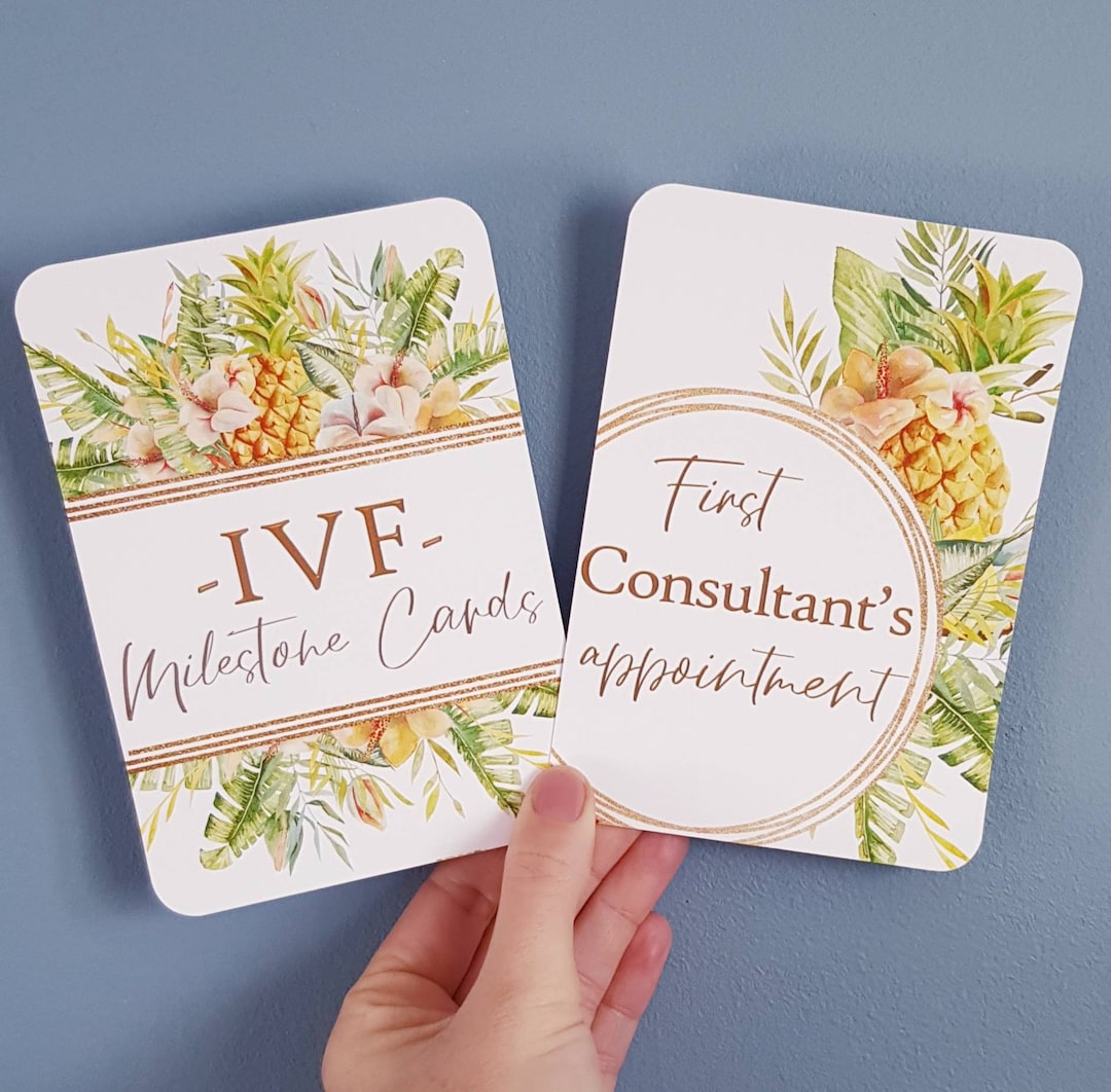 Pineapple IVF Milestone Cards Fertility Conception Gift Photo Prop - Etsy