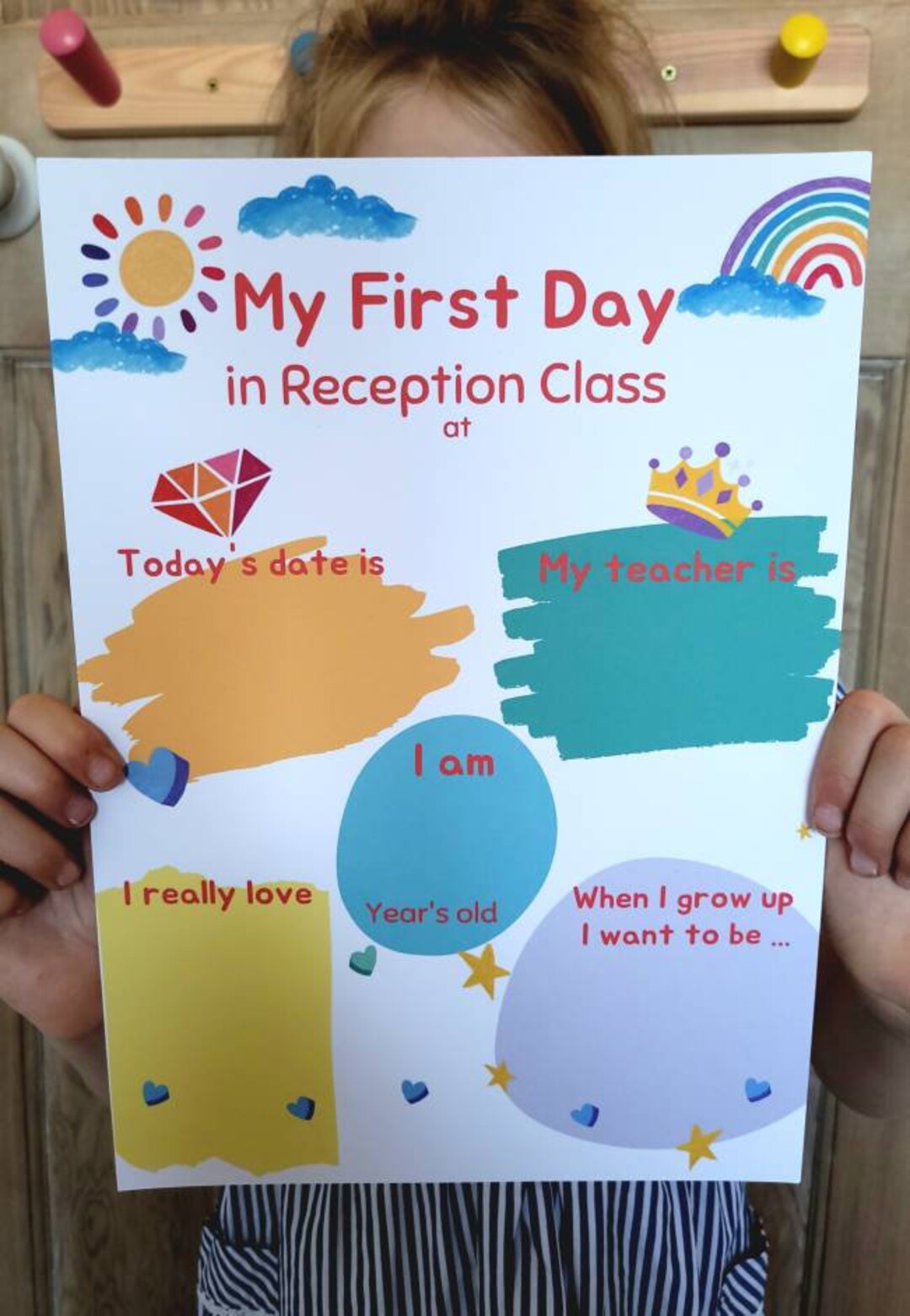 First Day of School A4 Card Poster, Keepsake, Photo Prop - Etsy UK