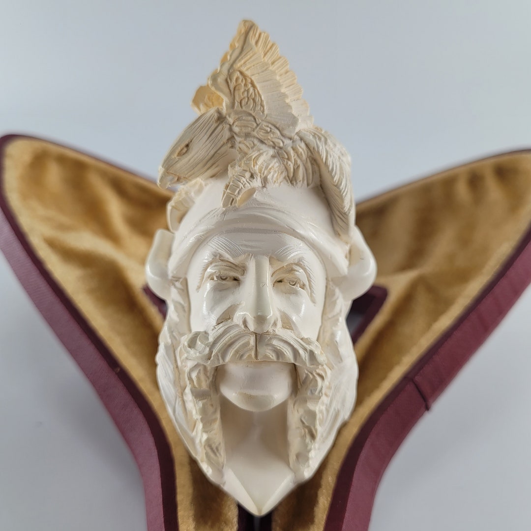 LARGE Intricate Cavalier Handmade Block Meerschaum Pipe #1347 - Etsy