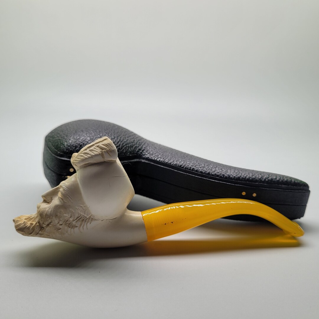 Sultan Block Meerschaum Pipe Handcarved With Leather Box 3560 - Etsy
