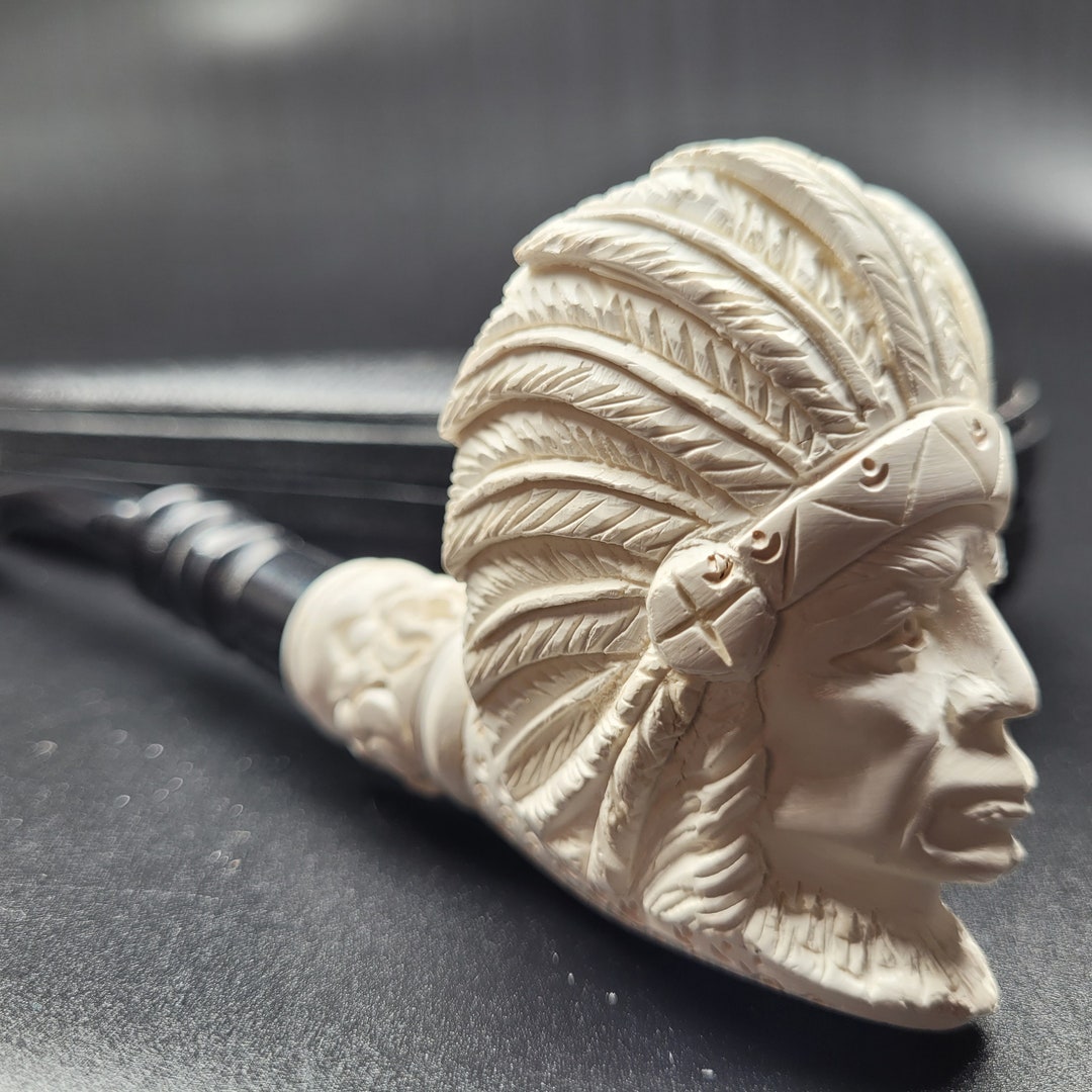 American Indian Native Meerschaum Pipe by CPW Meerschaum Pipes 1631 - Etsy