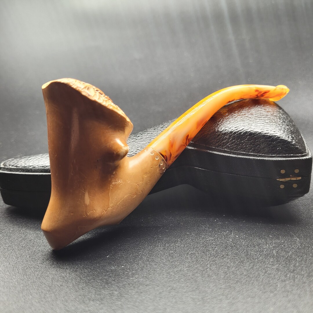Darkened Freehand Meerschaum Pipe by CPW Meerschaum Pipes 631 - Etsy