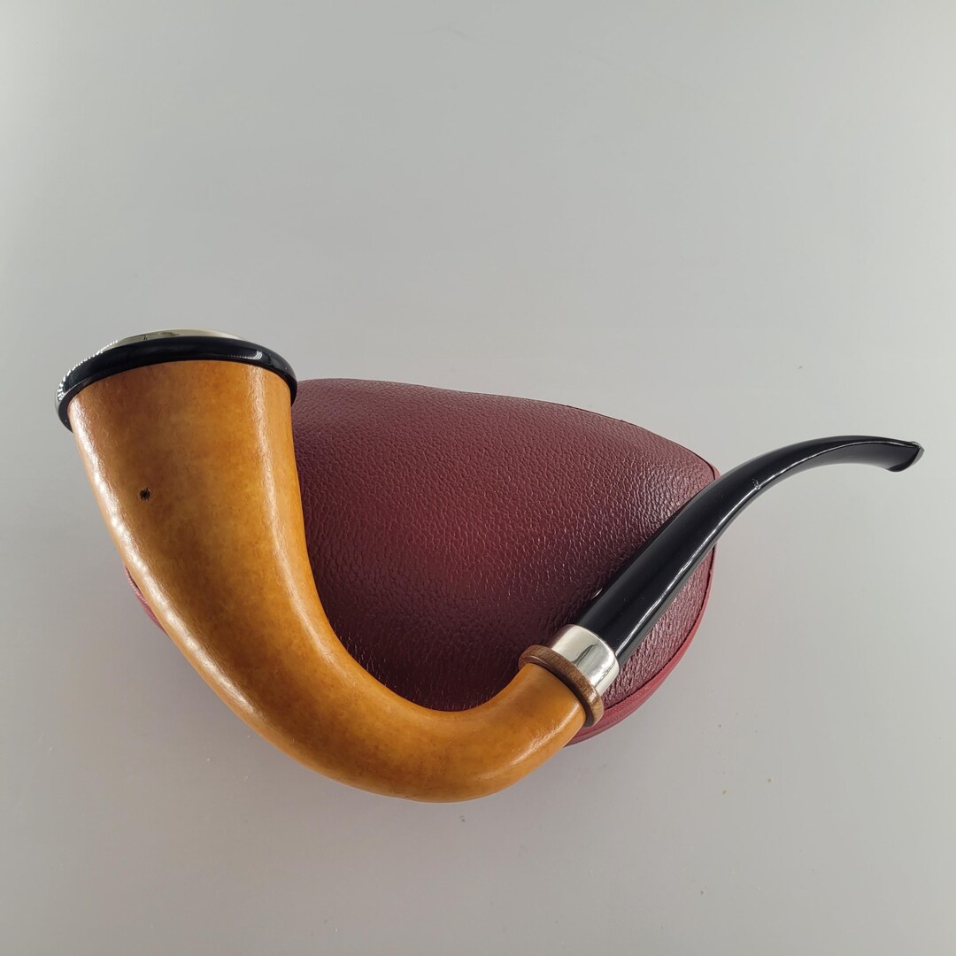 Edwardian Genuine Natural GOURD Calabash Meerschaum Pipe With Silver by ...