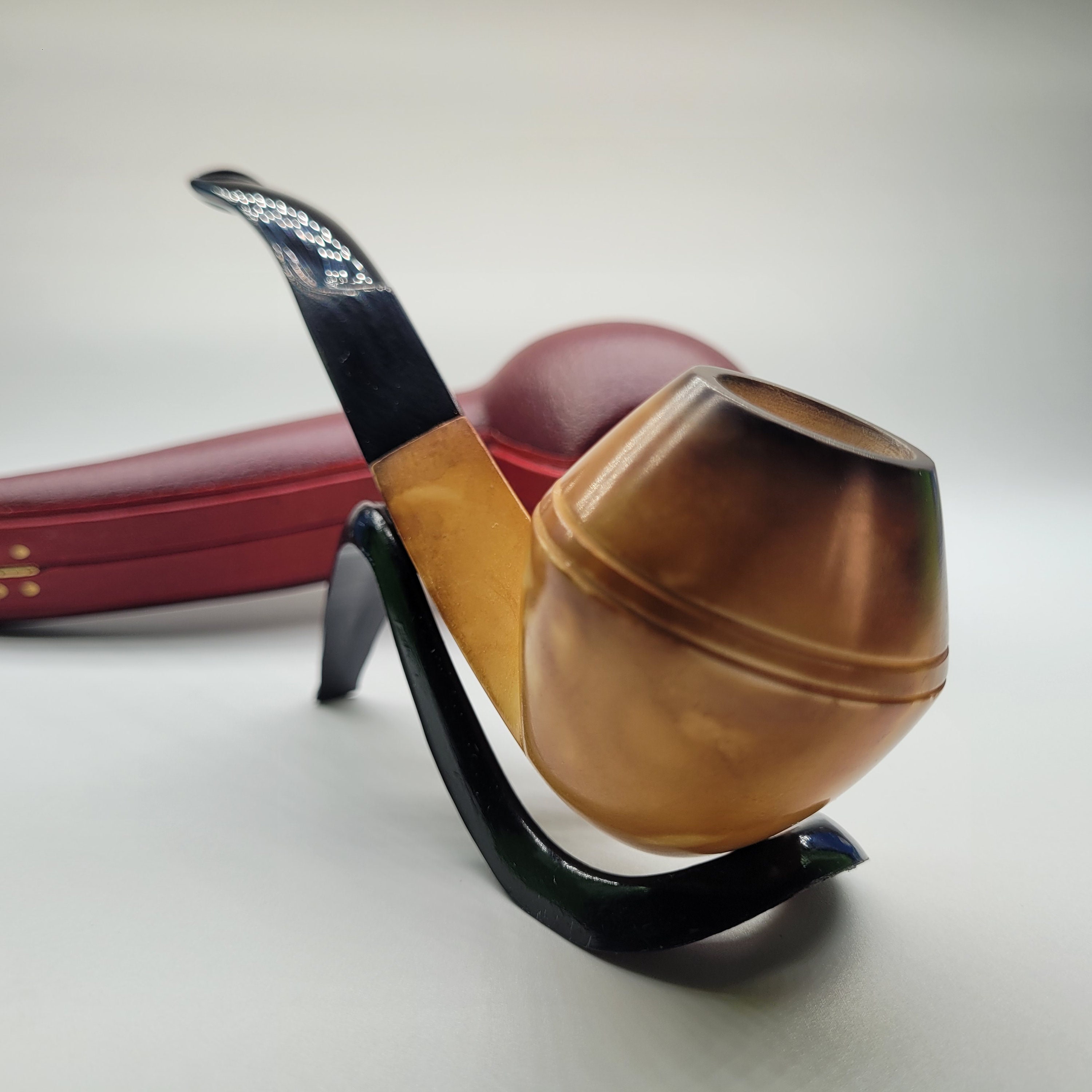 LARGE Smooth Calcined Bulldog Meerschaum Pipe Handcarved by - Etsy