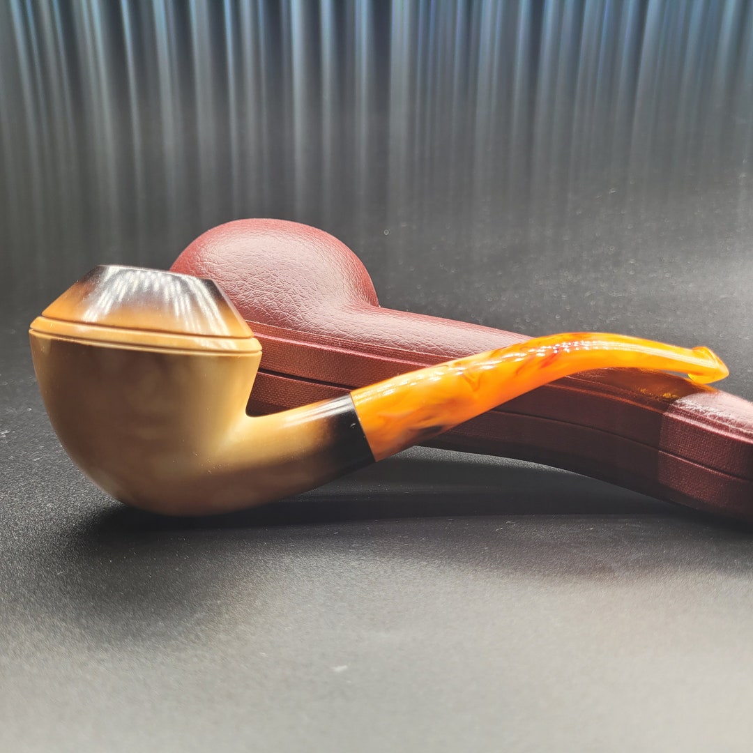 LARGE Bulldog Calcined Block Meerschaum Pipe Handcarved by CPW Pipes ...