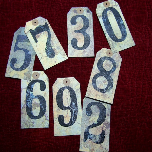 Number Tags - Etsy