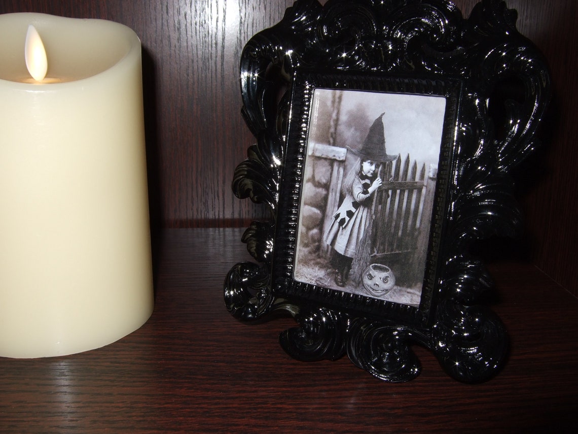 Vintage Style BLACK BAROQUE FRAME Gothic Halloween Picture - Etsy