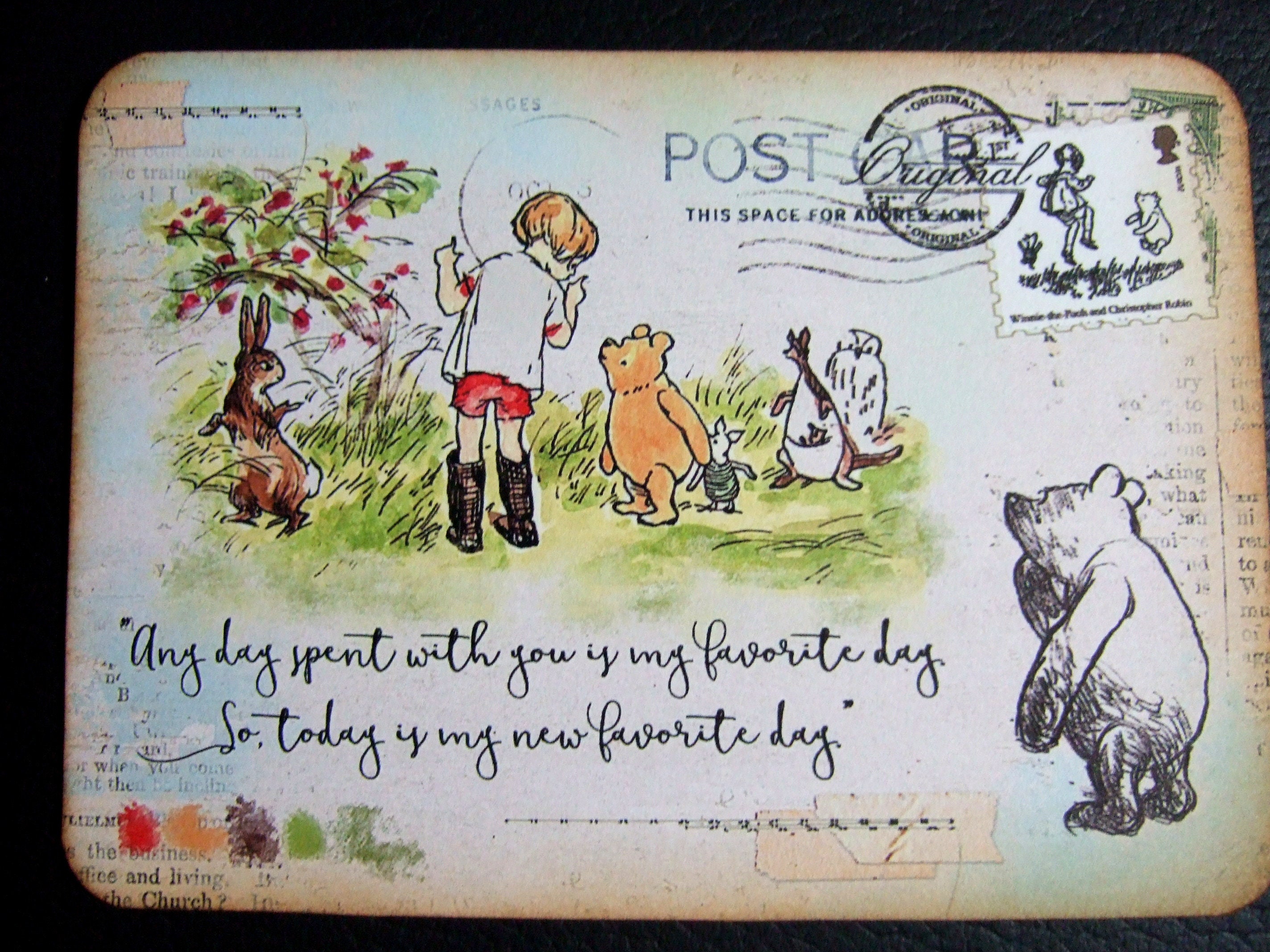 Art Mail ~ Classic Winnie the Pooh Post Cards ~ Kids Post Cards ~ Card ...