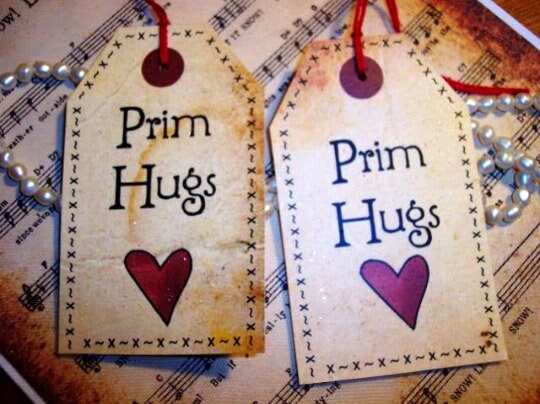FIVE Large Primitive Tags Prim Hugs / Rustic Gift Tags | Etsy