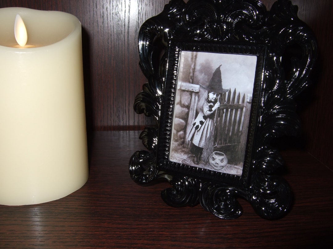 Vintage Style BLACK BAROQUE FRAME ~ Gothic Halloween Picture Frame ...