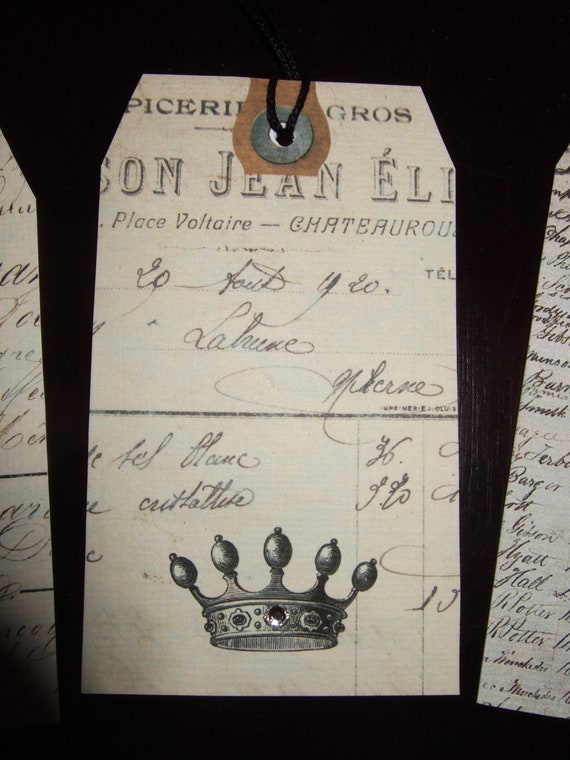 Vintage French Style Hang Tags Vintage Gift Tags - Etsy