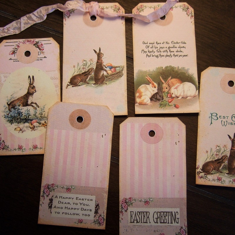 Vintage Easter Tags - Etsy