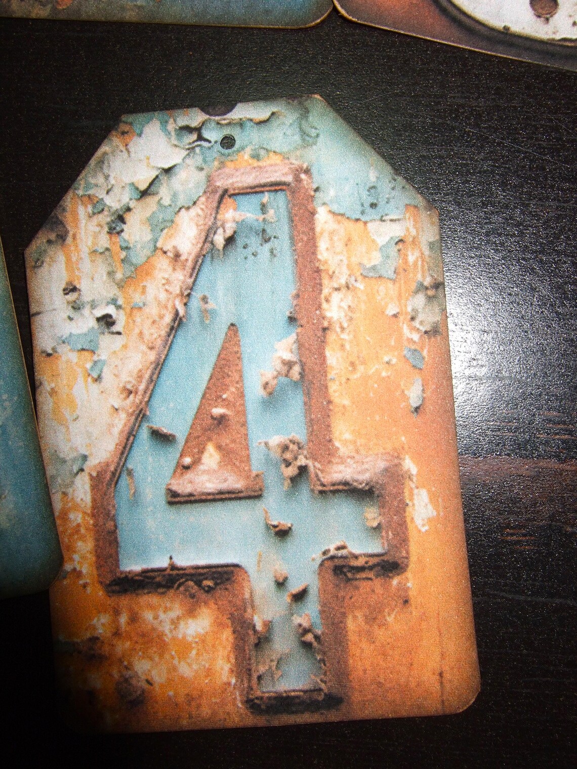 TEN Primitive Rusty Number Tags - Rustic Decor - Vintage Style Metal ...