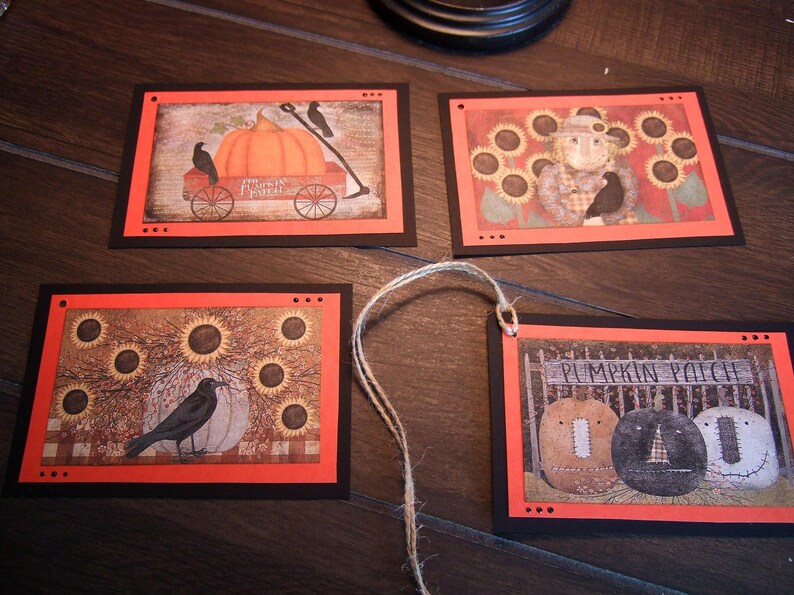 Primitive Fall Hang Tags - Vintage Gift Tags - Etsy