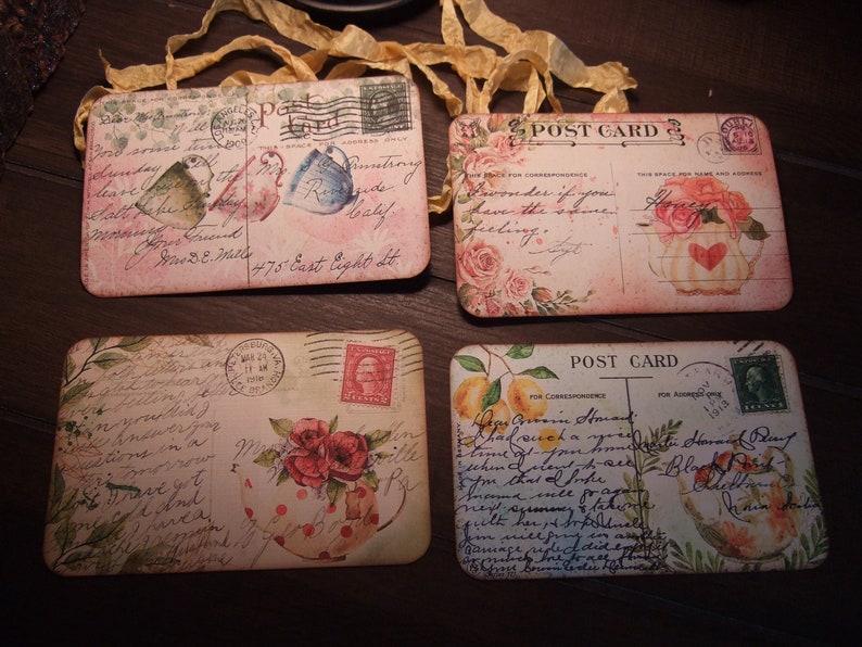Tea Cups and Tea Pots Art Mail Postcards ~ Recipe Cards ~ Keepsake ...