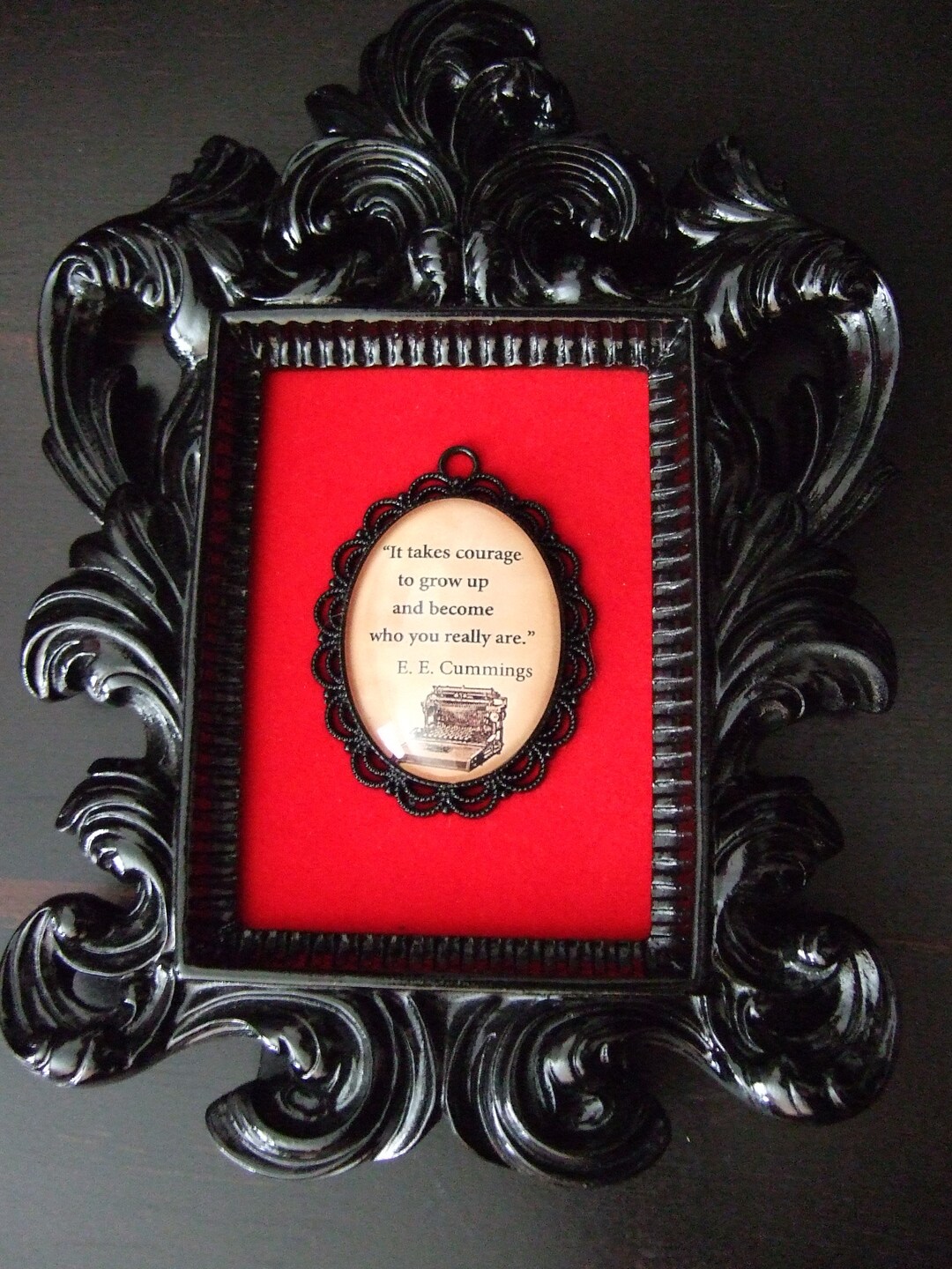 Vintage Style BLACK BAROQUE FRAME ~ Gothic Frame With Saying ~ Gatsby ...