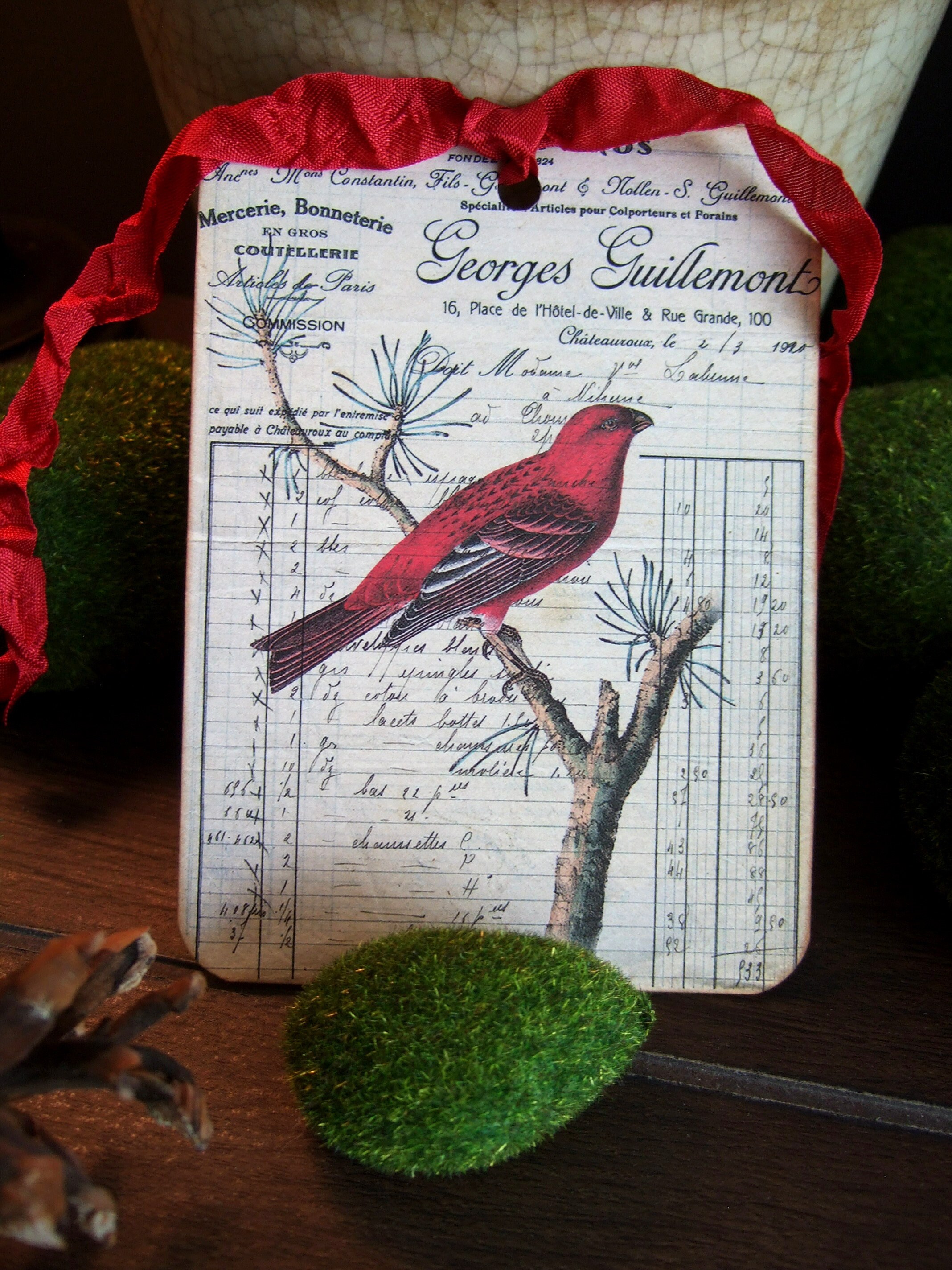 Primitive Hang Tags FOUR Vintage Bird Tags | Etsy