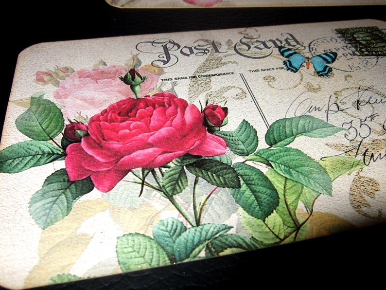 FOUR Vintage Inspired Rose Garden Postcardsplace Cardskeep - Etsy