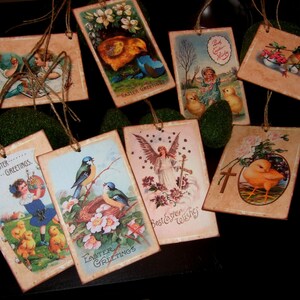 EIGHT Vintage Inspired Spring Collection Hang Tags~ Vintage Gift Tags ...