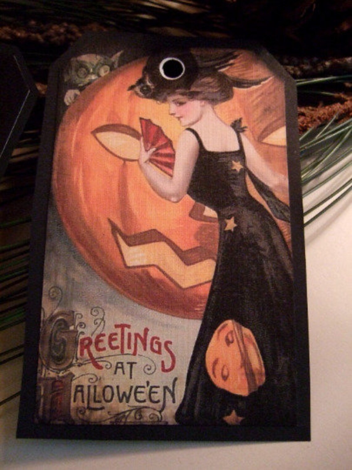 Journal Gothic Witch Tags Primitive Hang Tags Halloween - Etsy