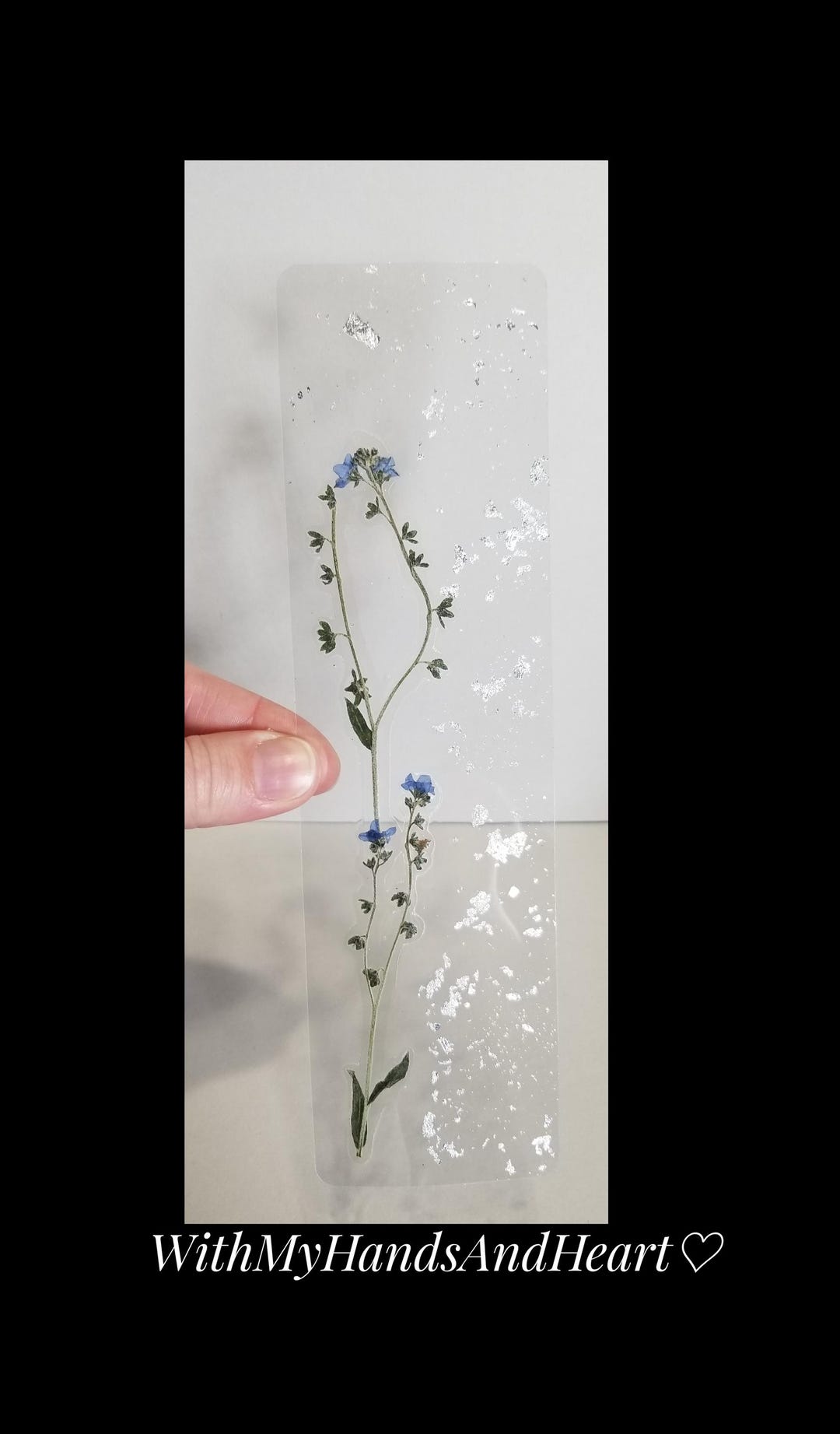 Forget Me Not Flower Bookmark: Handmade Laminated Floral Page Holder - Etsy